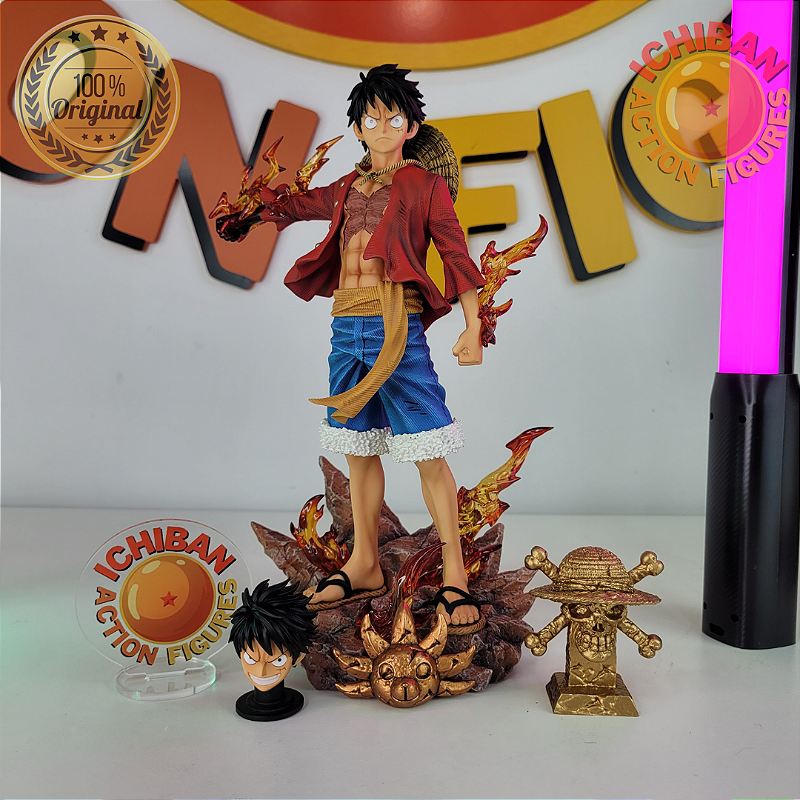 MONKEY D. LUFFY ONE PIECE SEM CAPA HAKI LARANJA VER.2 LX STUDIOS 100% ...