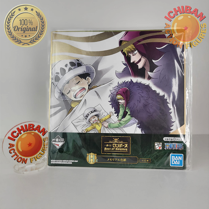PÔSTER CAPA DURA LAW KID E CORAZON ONE PIECE LETRA H ICHIBAN KUJI 100% ...