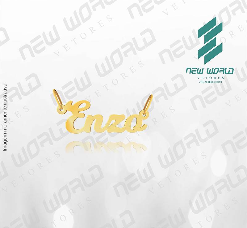 Arquivo de Pingente Nome Enzo - Formato DXF - New World Vetores a loja ...