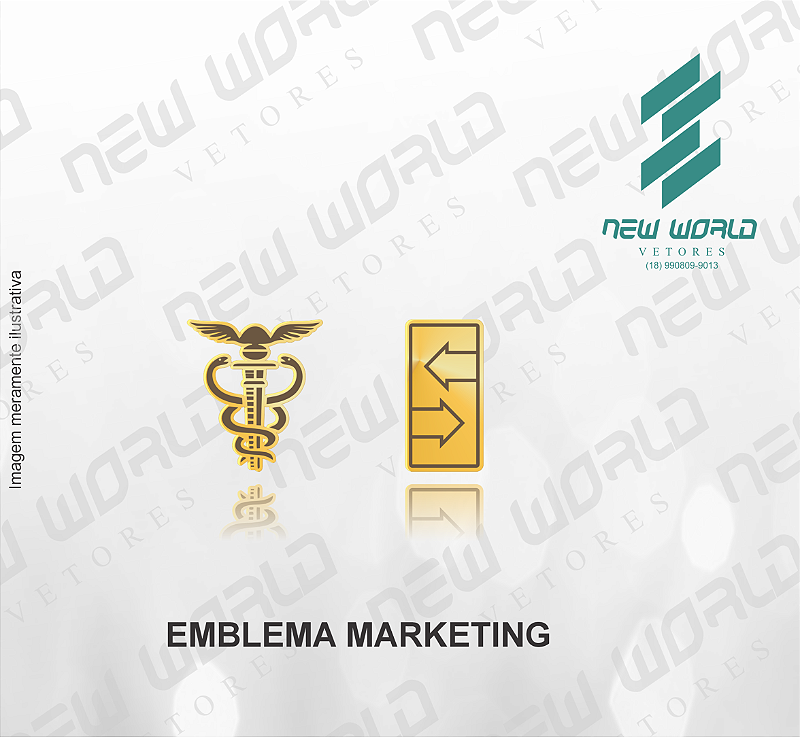 Arquivo de Emblema de Marketing - Formato DXF - New World Vetores a ...