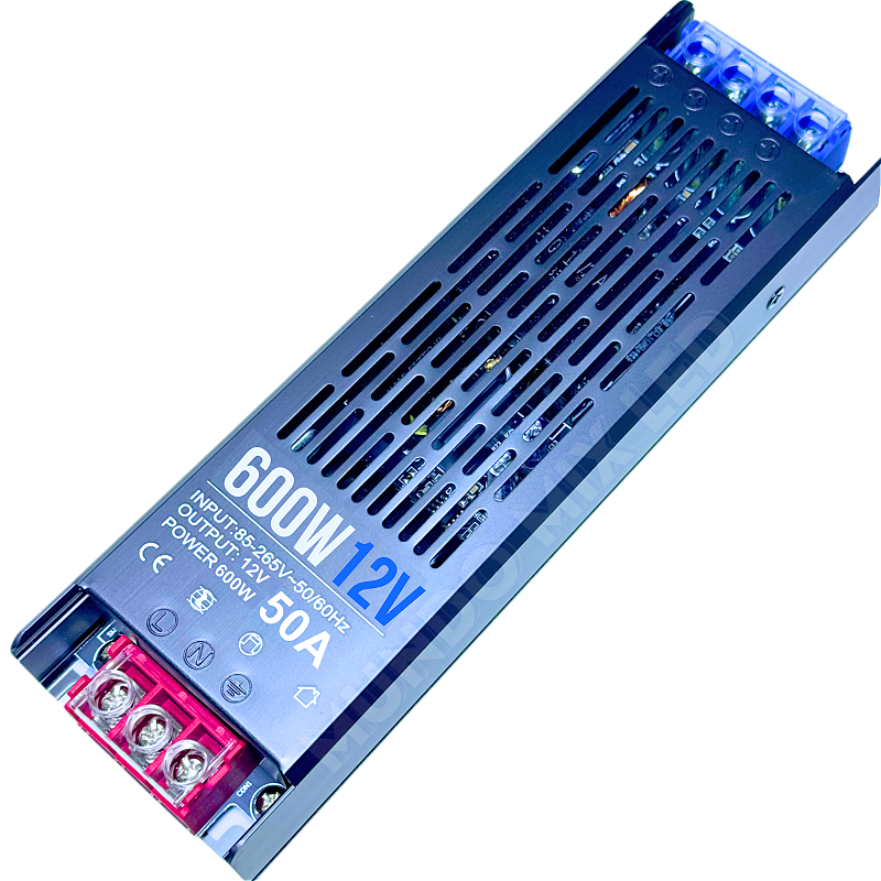 Fonte Slim 600W 50A 12v Metálica Fina Chaveada Alimentação 110v 220v ...