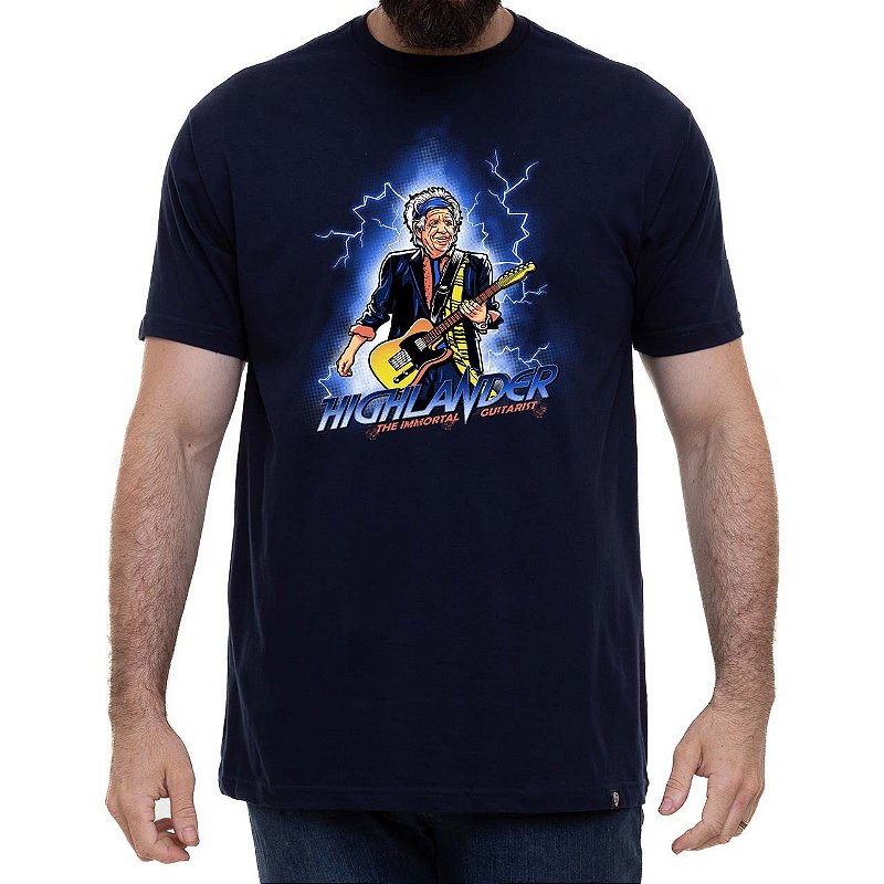 Camiseta Rock Keith Richards Highlander | 100% Algodão - Roquenrou ...