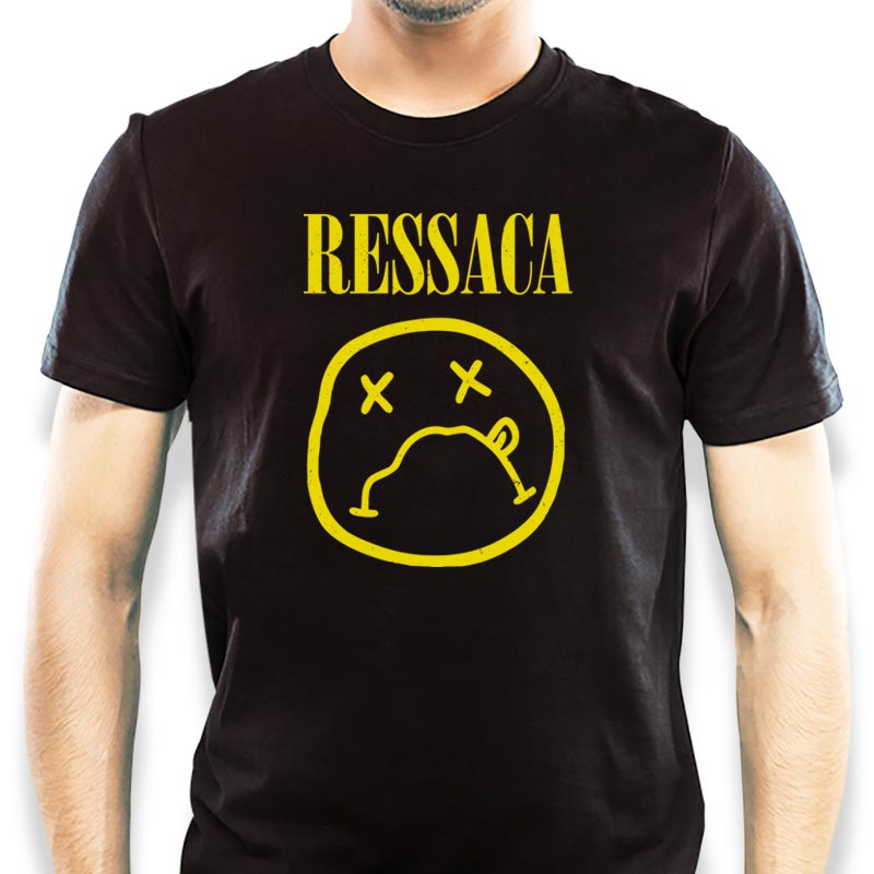 Camiseta Ressaca Premium | 100% Algodão - Roquenrou | Estampado na Veia!