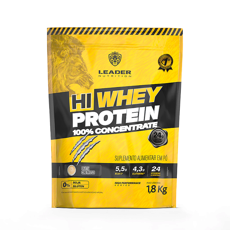 Hi Whey Protein 100% Concentrate - 1,8kg - Leader Nutrition - Upform ...