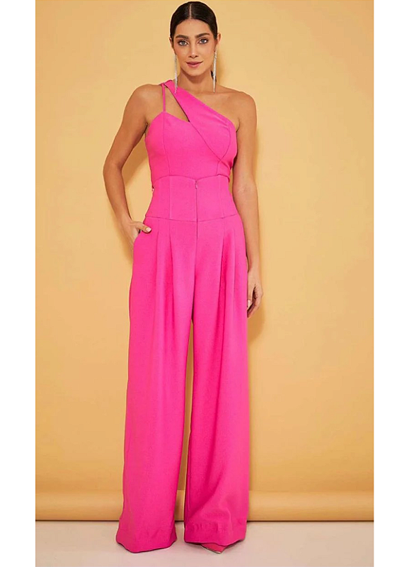 Calça Pantalona | Crepe de Alfaiataria | Cós Corset - Amanda Magro ...