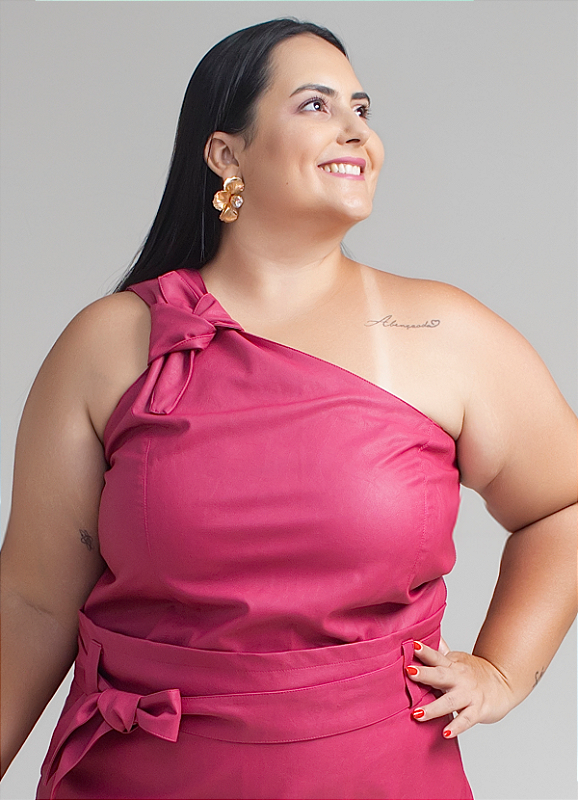Top Nozinho Plus Size | PU Sintético Premium - Amanda Magro Store ...