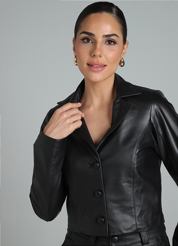 Jaqueta Lola | PU Sintético Premium - Amanda Magro Store | Malha Prada ...