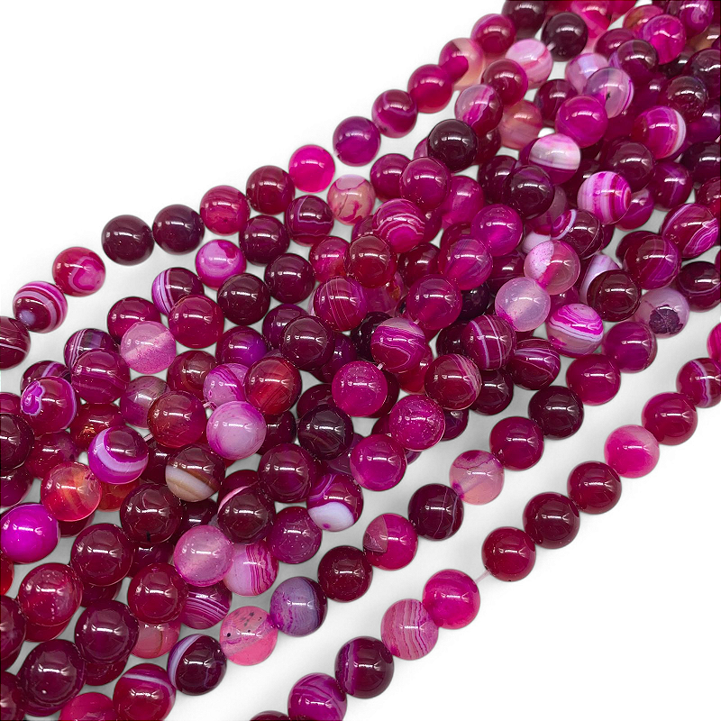 Ágata Tingida Pink Esfera Lisa - Jade Stone