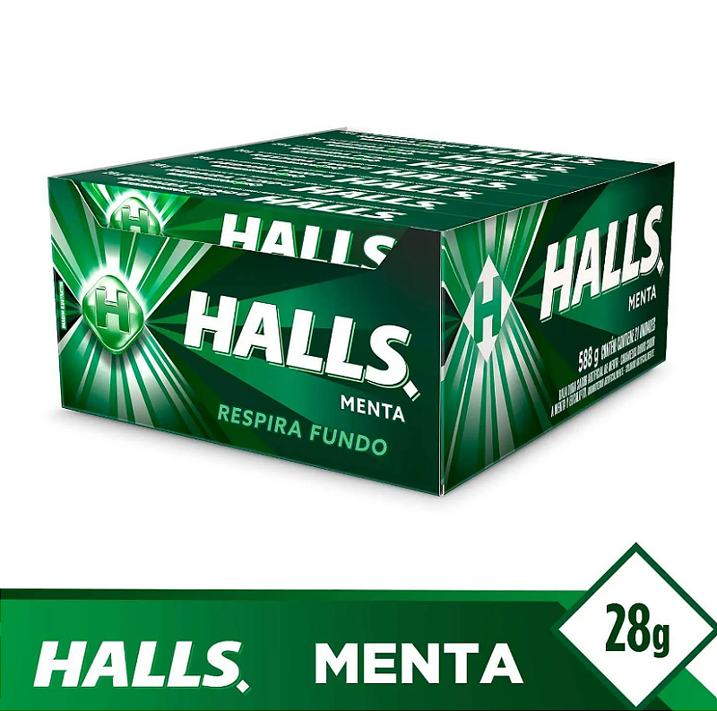 Bala HALLS Menta - c/ 21 un - Santa Cruz Doces: Variedades de Doces com ...