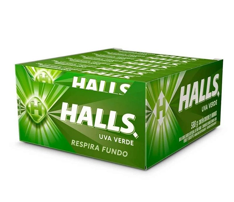 Bala HALLS Uva Verde 588g - c/ 21 un - Santa Cruz Doces: Variedades de ...