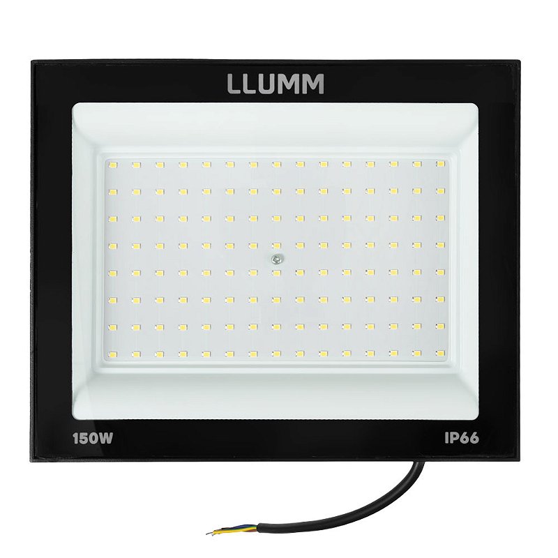 Refletor Led Preto Fit 150W Bivolt Luz Branca 6500k Llumm Bronzearte ...