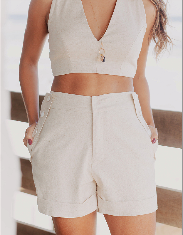 TOP LIS COM LINHO - Moda feminina