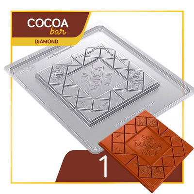 cocoa diamond bar forma para chocolate personalizada - 3D Monkey ...