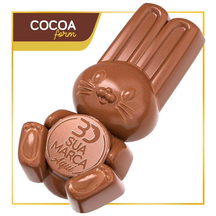 Cocoa Form mini coelho - 3D Monkey - Formas para chocolate personalizadas
