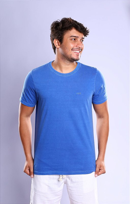Camiseta Estonada Azul Royal - Simples & Elegante - Camiseta | Polo ...