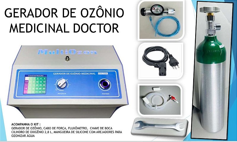 Kit Gerador de Ozônio Medicinal MultiOzon S/ Vácuo - MultiOzon ...