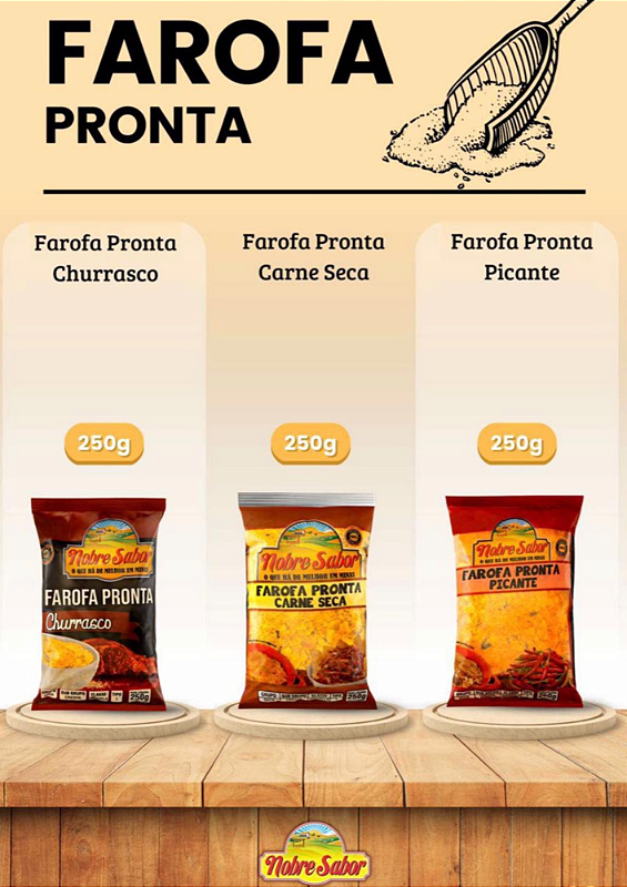 FAROFA PRONTA SABOR CARNE SECA - Casa da farofa