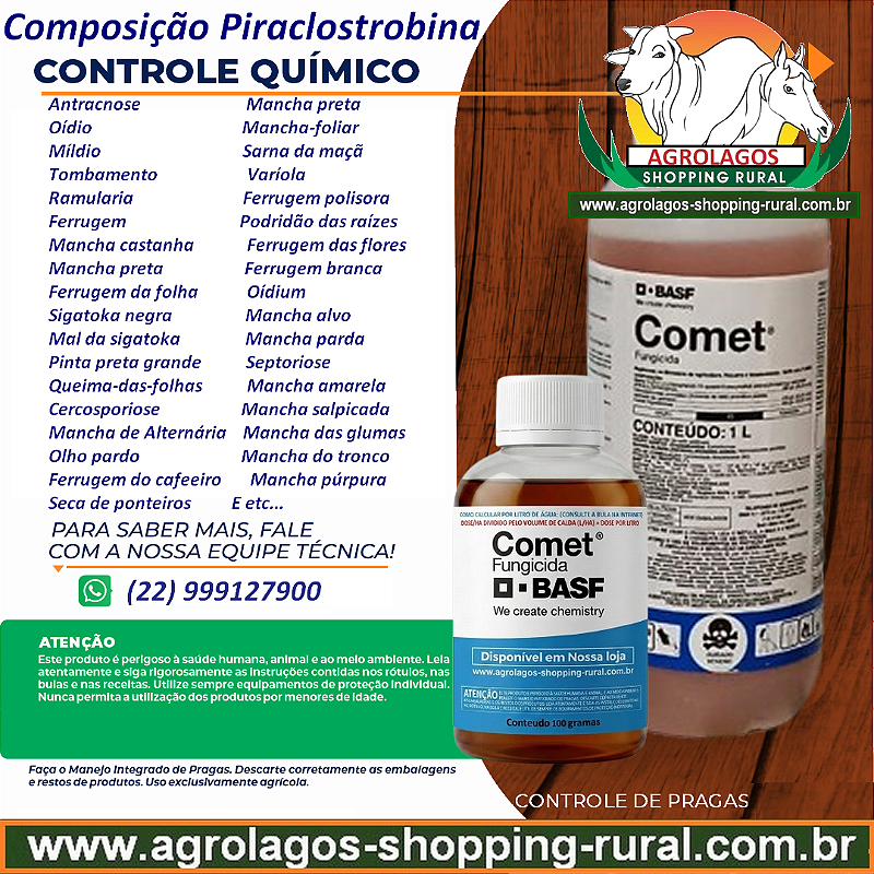 Fungicida Comet 1 Litro Basf - Composição Piraclostrobina - Agrolagos ...