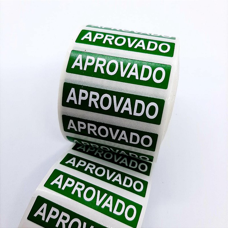 Etiqueta Adesiva Aprovado - Sachê Pharma Embalagens