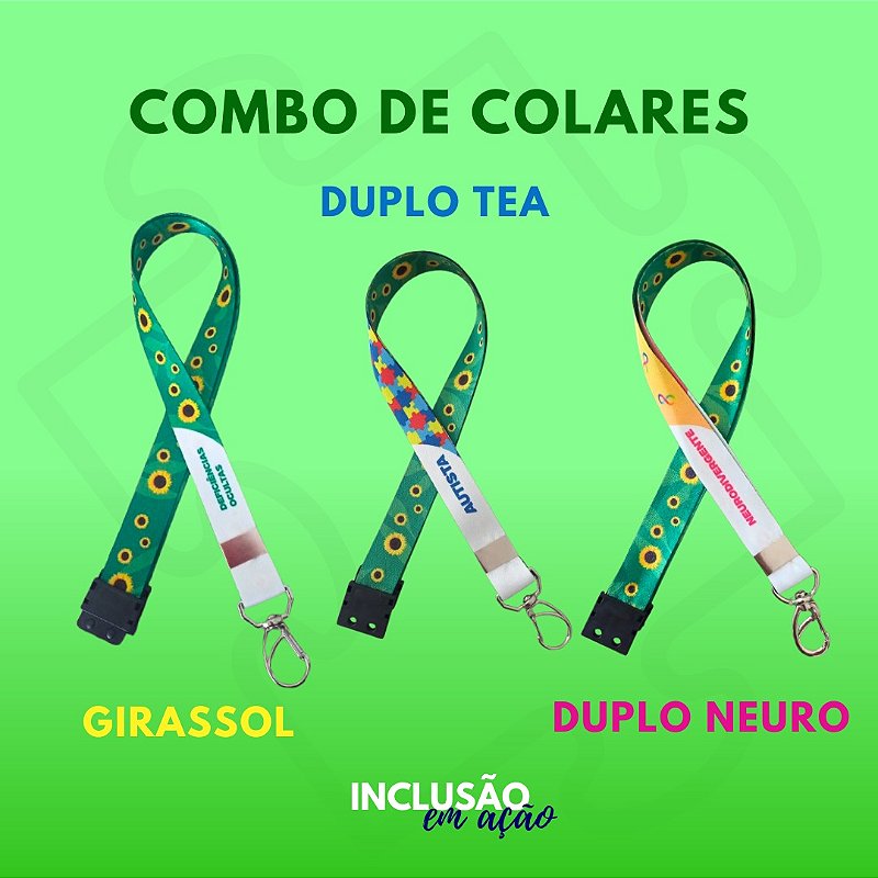 COMBO DE COLARES DUPLOS - INCLUSÃO E AÇÃO