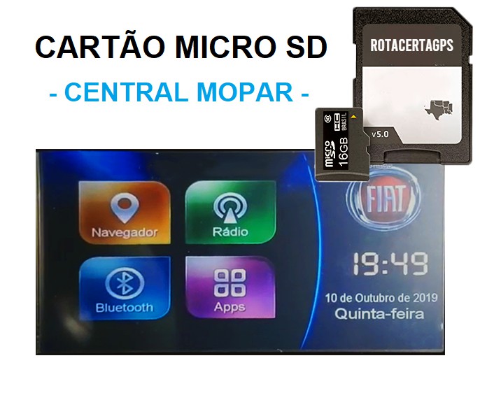 Cartão GPS Fiat Strada e Toro ou Jeep Renegade - Mopar 2026 ...