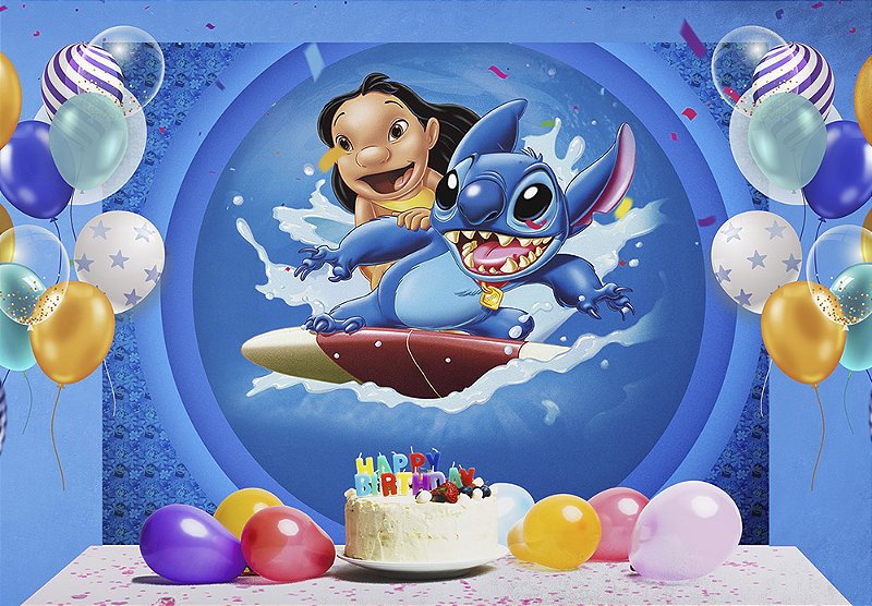 Painel Retangular Decorativo - Lilo e Stitch - Nave Sublimação - Dando ...