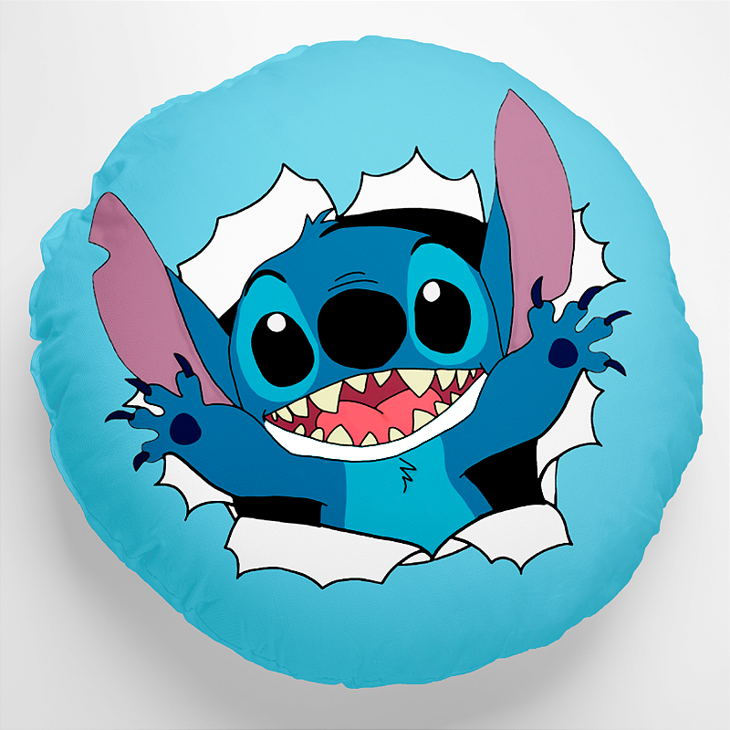 Almofada redonda Personalizada - stitch - Nave - Dando vida aos seus ...
