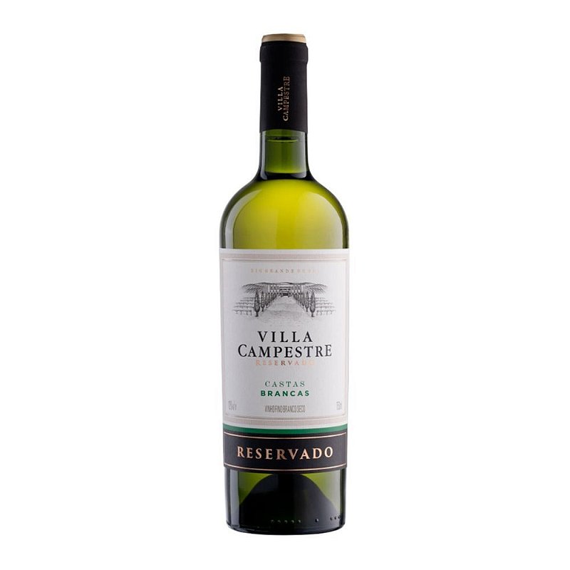 Vinho Fino Branco Seco Villa Campestre Castas Brancas 750 ML ...