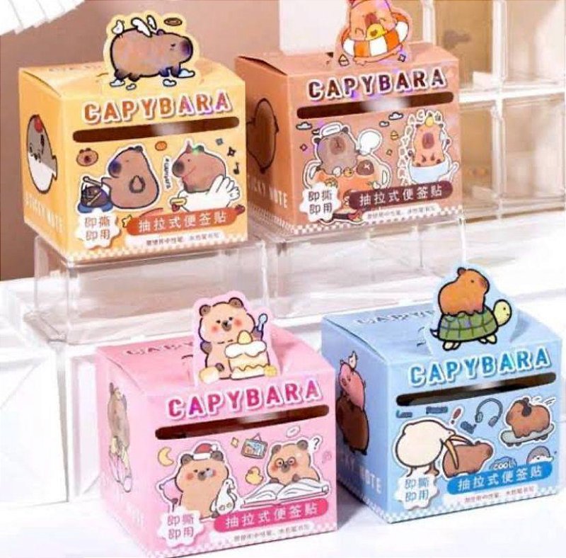 Bloco de Notas Rolinho Adesivo - Capivara - Choily Paper - Papelaria Fofa Bloco de Notas Rolinho Adesivo - Capivara - Choily Paper - Papelaria Fofa