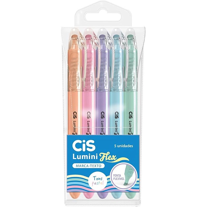 Kit Marca Texto Flexível Pastel Lumini Flex - Cis - Choily Paper ...