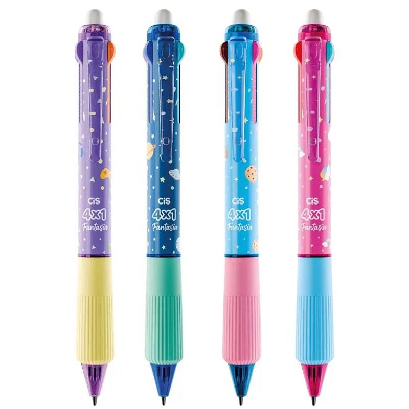 Caneta Gel Apagável Multicolorida 4x1 Fantasia - Cis - Choily Paper ...