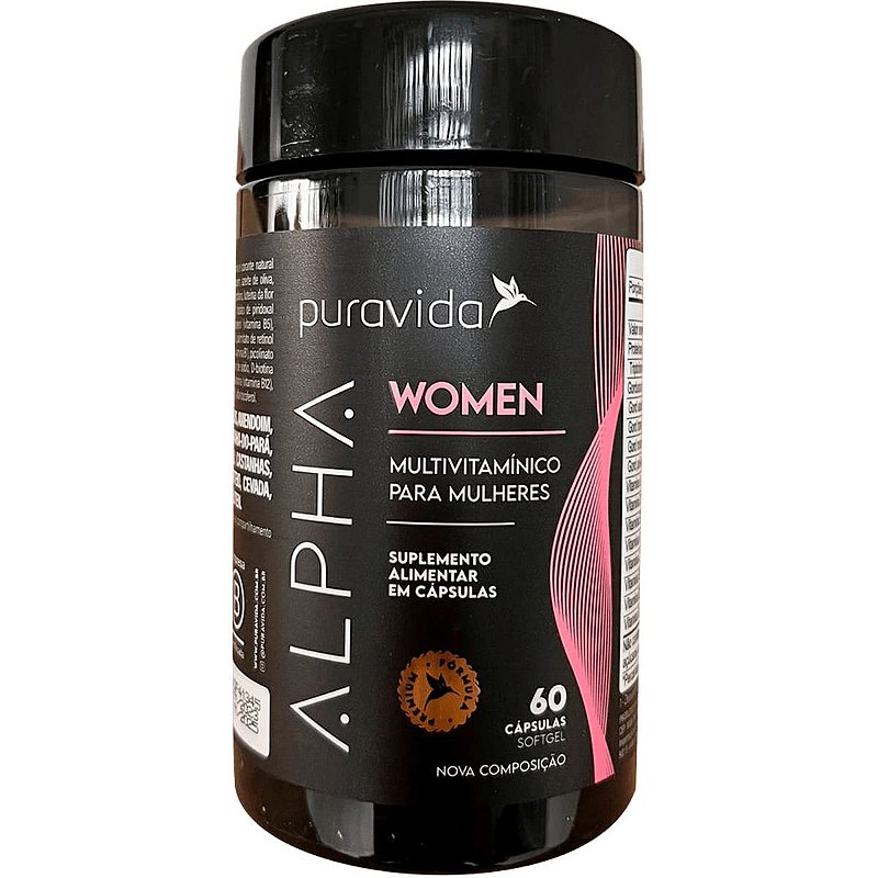 Alpha Women 60 Cápsulas - PuraVida (Suplemento Feminino) | W3LIFE - W3 ...