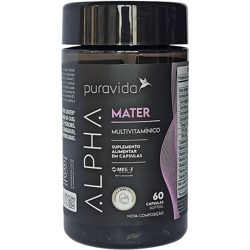 Alpha Mater 60 Cápsulas - PuraVida (Suplemento para Mães) | W3LIFE - W3 ...