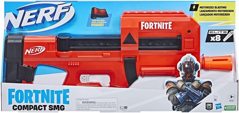 Nerf Lança Dardos Fortnite Compact SMG Motorizada Hasbro - Star Brink ...