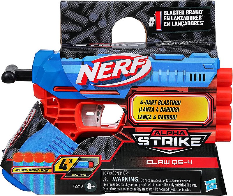 Nerf Lança Dardos Alpha Strike Claw QS-4 F2219 Hasbro - Star Brink ...