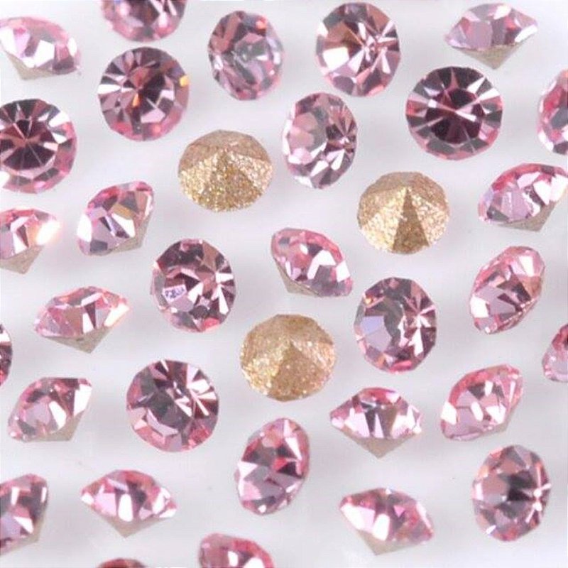 pedra de strass light rose 1.70mm cônica pp10 ss4.5 - Braido Folheados