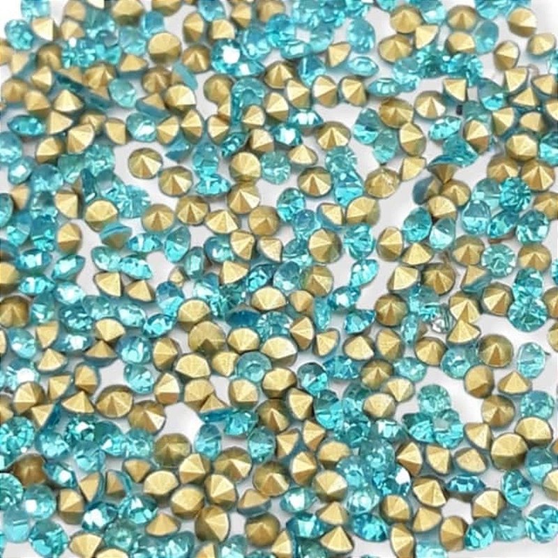 pedra de strass aquamarine 1.90mm cônica pp12 ss5.5 - Braido Folheados