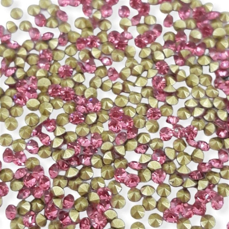pedra de strass rose 1.90mm cônica pp12 ss5.5 - Braido Folheados