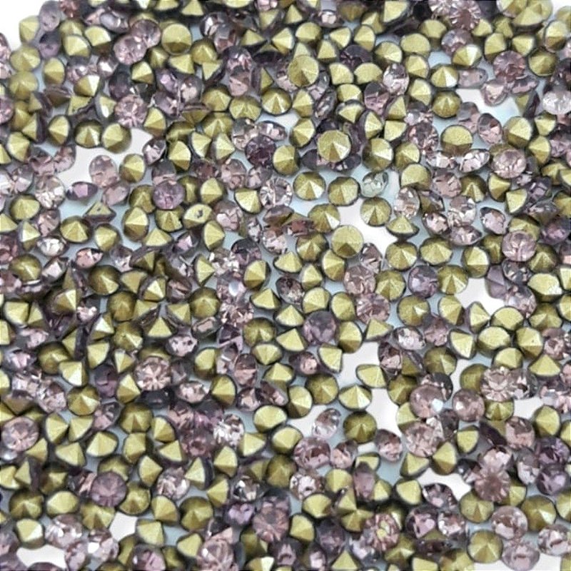 pedra de strass light amethyst 2.10mm cônica pp14 ss6.5 - Braido Folheados