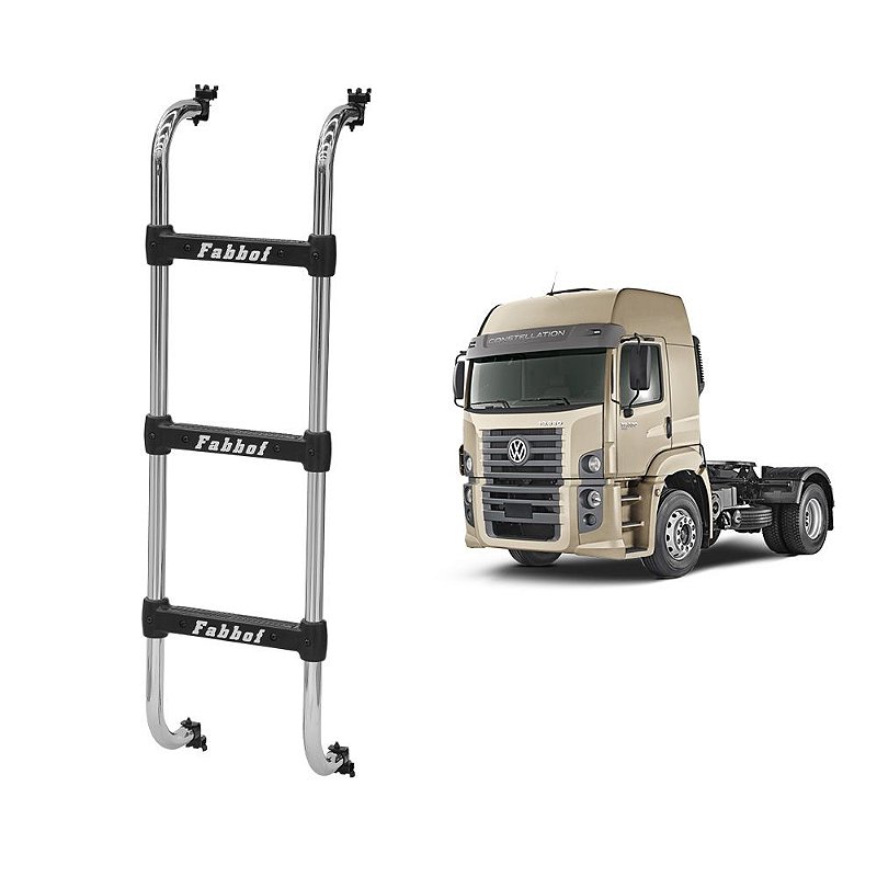 Estribo Traseiro p Cabine VW Constellation 3 Degraus 1170mm - Uouu