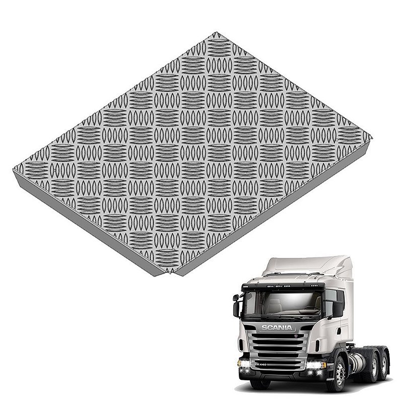 Protetor Xadrez Tampa Bateria Scania Ntg 2022 Aluminio - Uouu