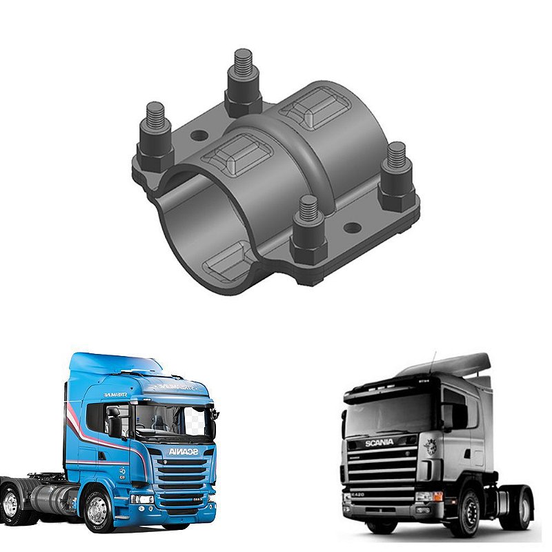 Abracadeira Do Suporte Paralama Scania Serie 4 Montada - Uouu