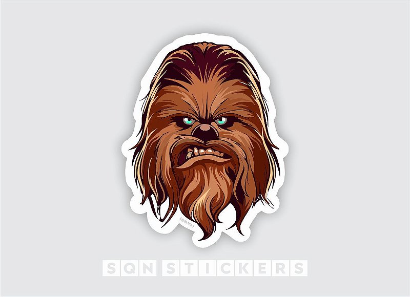 Chewbacca Sticker - SQN Stickers - vendas online de materiais impressos