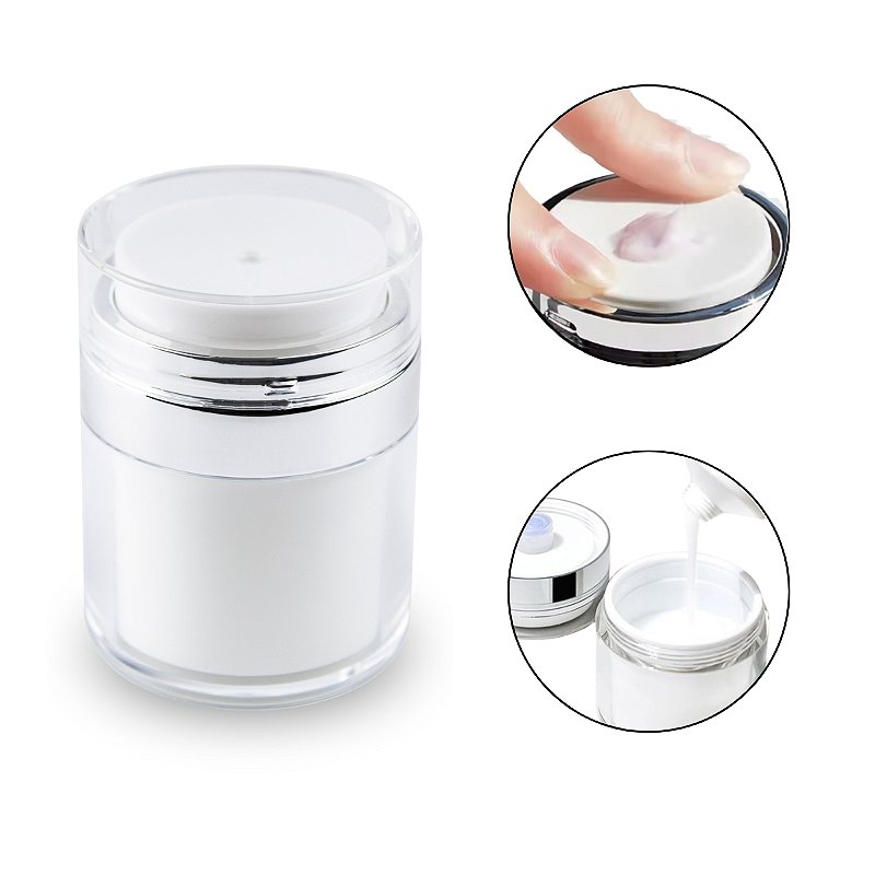 Pote Recipiente Cosmético Creme Maquiagem Frasco a Vácuo Pump 30ml ...