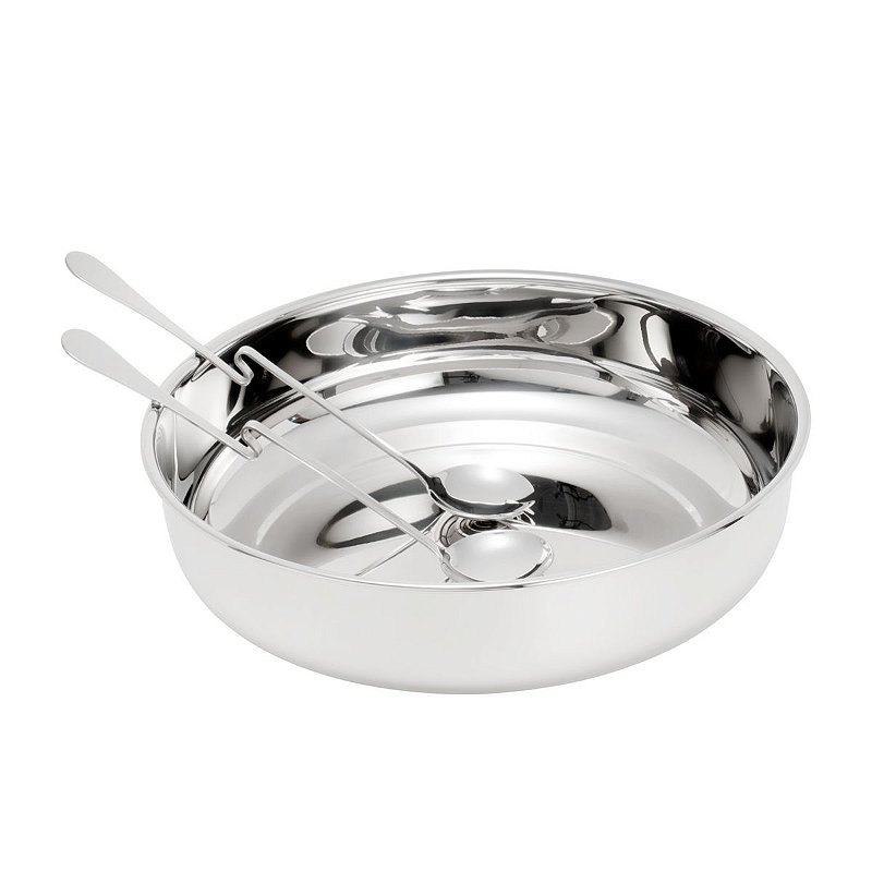 SALADEIRA DE PRATA C/TALHERES RIVIERA 36CM - e-utilities.com