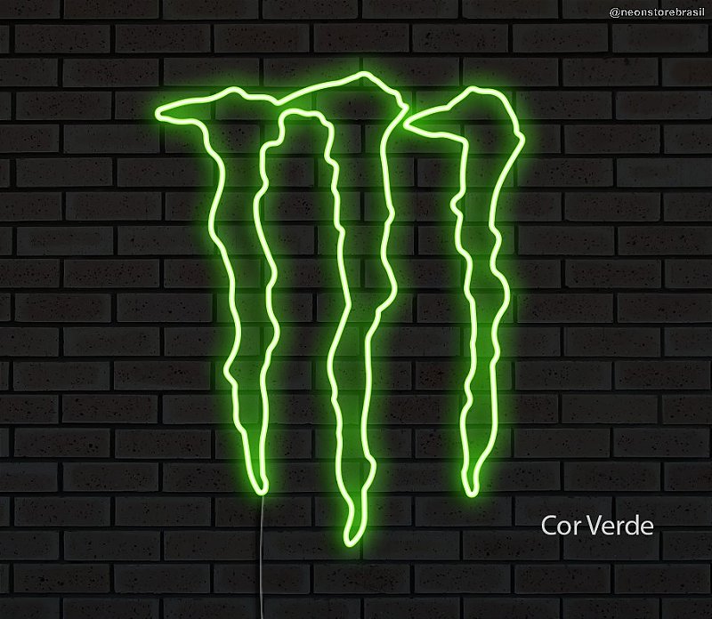 Monster - Luminária em Neon de LED (A=35cm x L=27cm) - Neon Store