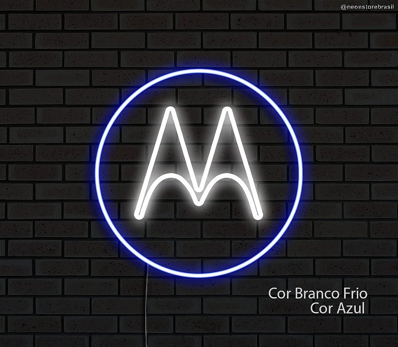 Motorola - Luminária em Neon de LED (A=27cm x L=27cm) - Neon Store