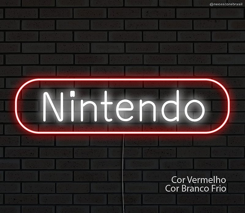 Nintendo - Luminária em Neon de LED (A=14cm x L=55cm) - Neon Store