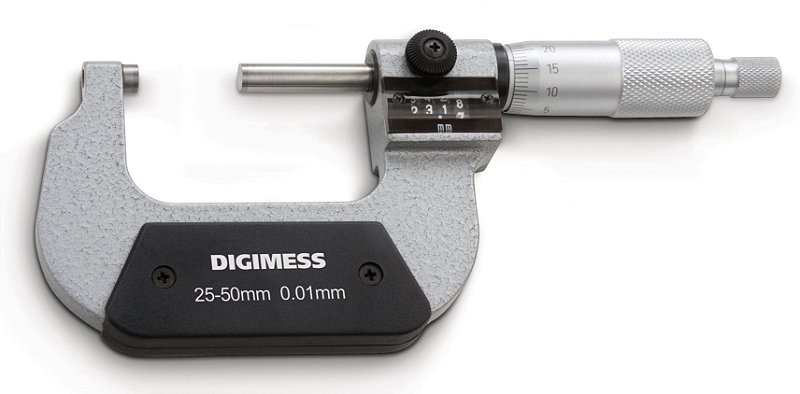 Micrômetro Externo com Contador Mecânico 25-50mm Digimess - CÔVADO MEDIÇÕES Micrômetro Externo com Contador Mecânico 25-50mm Digimess - CÔVADO MEDIÇÕES
