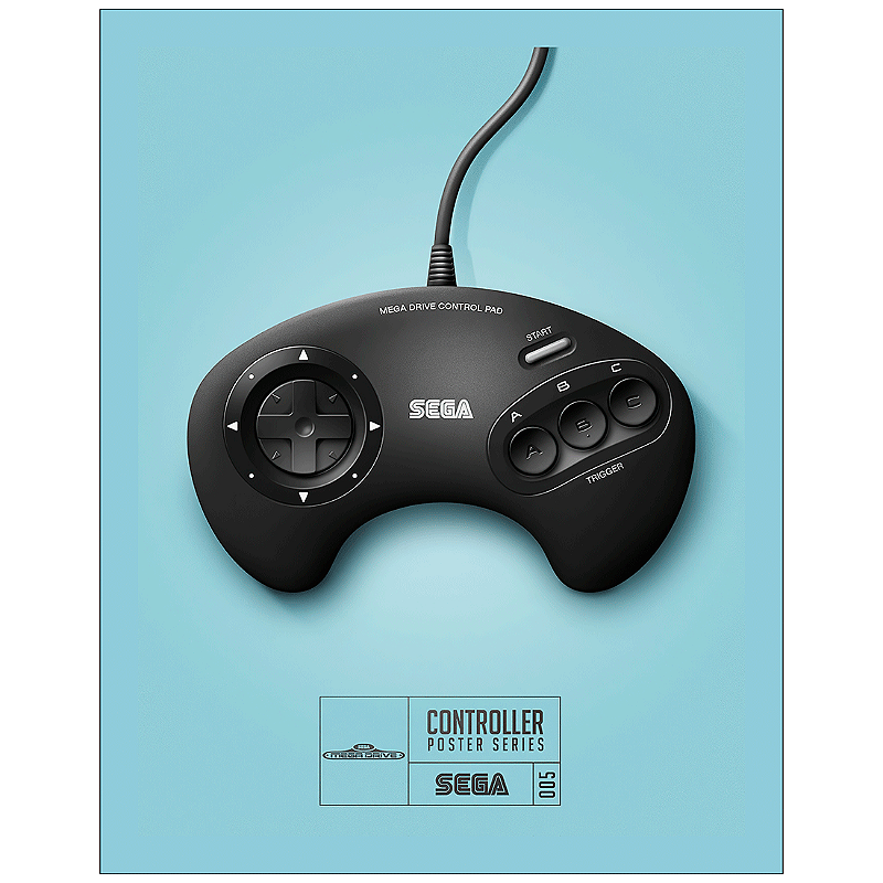 QUADRO DE METAL M 20X26 - CONTROLLER MEGA DRIVE | EXPLOSÃO CRIATIVA ...